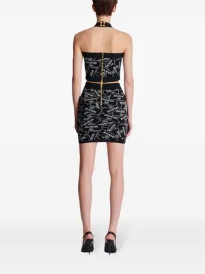 Balmain Jacquard-patterned Knit Skirt