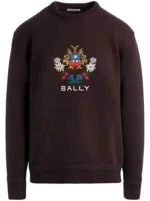 Bally Alpine Flowers-embroidery Sweatshirt