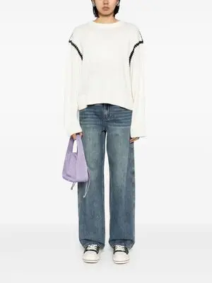 TOUT A COUP Contrast-trim Sweatshirt
