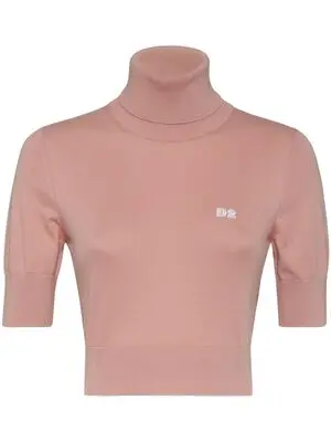 Dsquared2 Roll-neck Crop Top