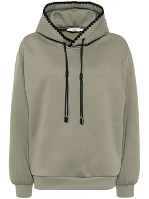 B+AB Contrast Trim Fleece Hoodie - Green