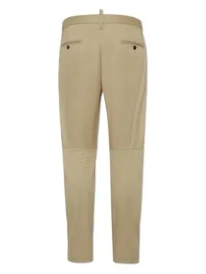Dsquared2 Cotton Tapered Trousers - Neutrals