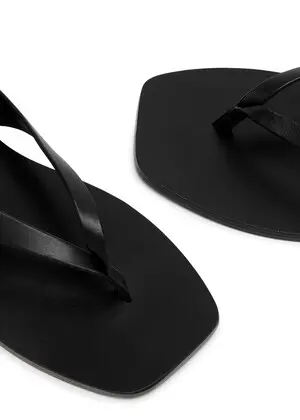 A.emery Kinto Leather Flip Flops - Black