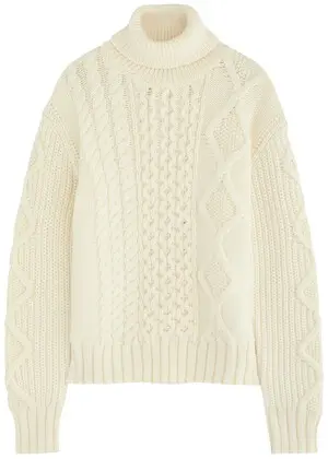 Moncler Dolcevita Cable-knit Wool Jumper