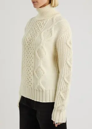 Moncler Dolcevita Cable-knit Wool Jumper