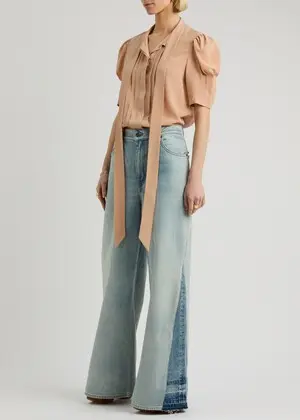 Chloé Scarf-effect Silk Crepe De Chine Blouse