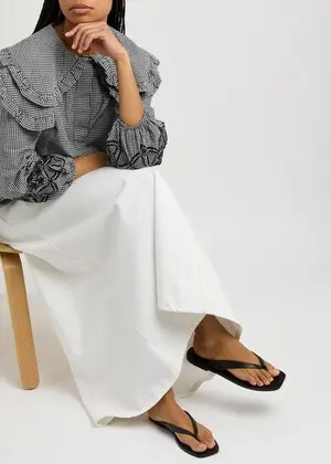 A.emery Kinto Leather Flip Flops - Black