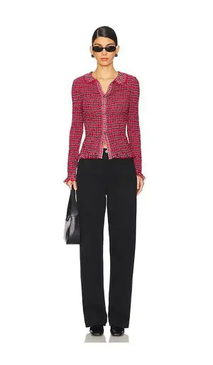 Free People Caught A Feeling Cardigan With Ruffle Trim