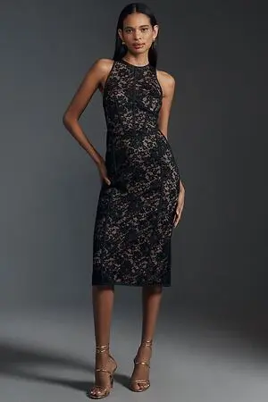 anthropologie halter mesh midi dress AFRM Olimpia Halter Mesh Midi Dress
