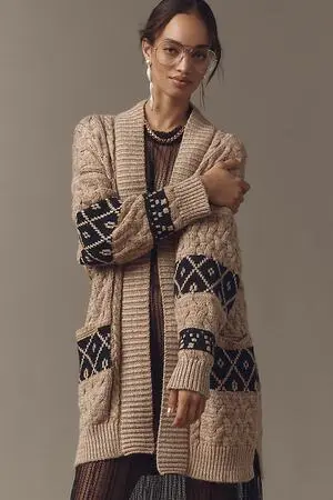 PILCRO Slouchy Open-front Oversized Cardigan Sweater
