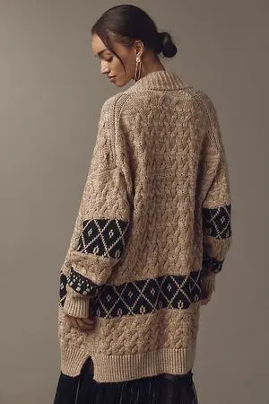 PILCRO Slouchy Open-front Oversized Cardigan Sweater
