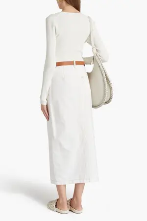 Veronica Beard Gladys Ribbed Stretch-knit Top