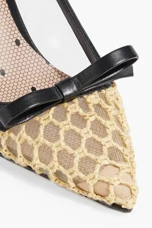 Red Valentino Leathertrimmed Macramé And Pvc Slingback Pumps