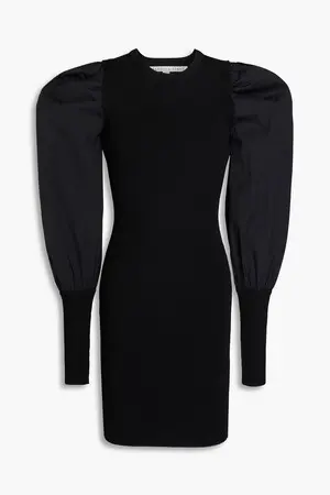 Veronica Beard Wilkin Ribbed-knit Mini Dress