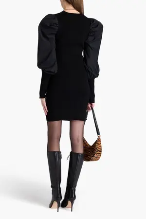 Veronica Beard Wilkin Ribbed-knit Mini Dress