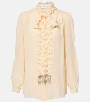 Valentino Garavani Crepe De Chine Shirt - Beige