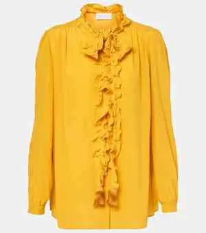 Valentino Garavani Crepe De Chine Shirt - Yellow