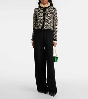 Valentino Garavani Cady Couture Wide-leg Pants