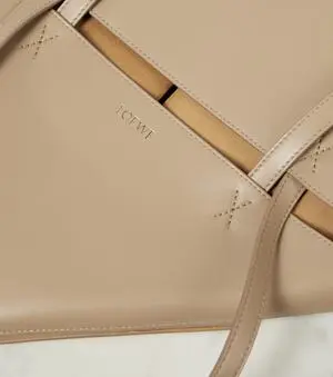 Loewe Puzzle Fold Medium Leather Tote Bag - Beige