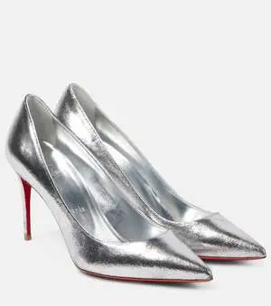 CHRISTIAN LOUBOUTIN Kate 85 Metallic Leather Pumps