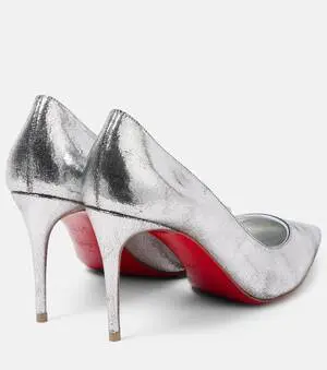 CHRISTIAN LOUBOUTIN Kate 85 Metallic Leather Pumps