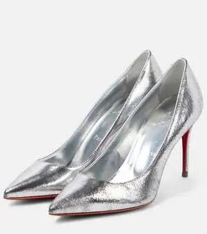 CHRISTIAN LOUBOUTIN Kate 85 Metallic Leather Pumps