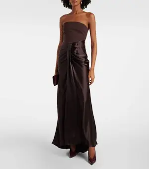 Staud Wayfaring Strapless Midi Dress
