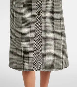 Valentino Garavani Houndstooth Virgin Wool Midi Dress