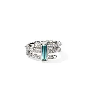 John Hardy Artisan Series Spear Triple Tier Ring - White Diamond