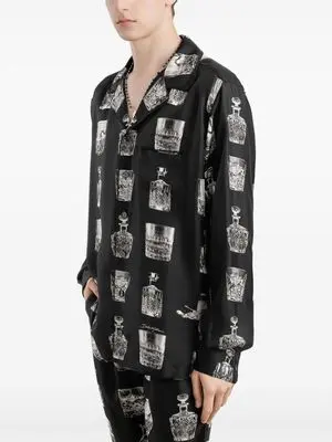 Dolce & Gabbana Liquor-print Shirt - Black