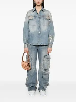 Palm Angels Coated Cargo Jeans