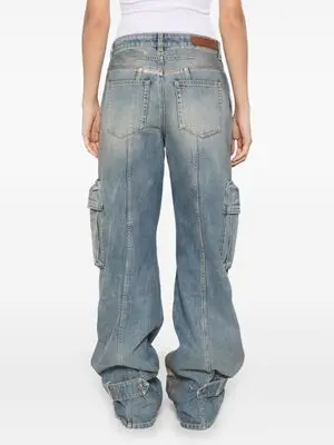 Palm Angels Coated Cargo Jeans