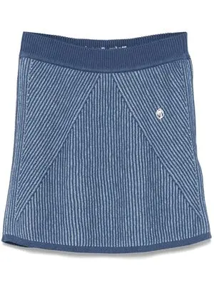 Palm Angels Ribbed-knit Skirt - Blue