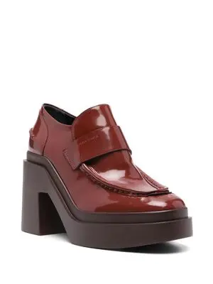 Clergerie 100mm Netta Loafers - Brown