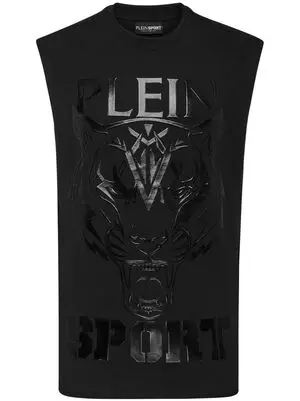 PLEIN SPORT Logo-print Tank Top - Black