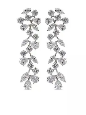 JUWELINA PARIS Fleur Cascade Drop Earrings - Silver