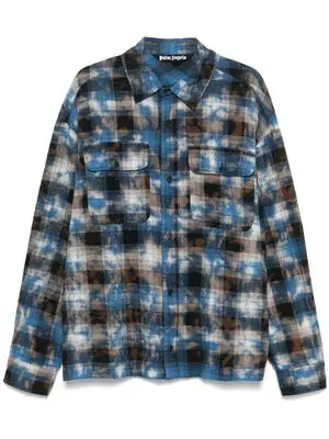 Palm Angels Check-pattern Shirt - Blue