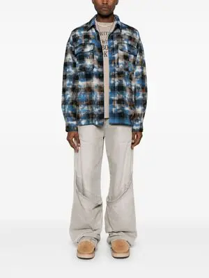 Palm Angels Check-pattern Shirt - Blue