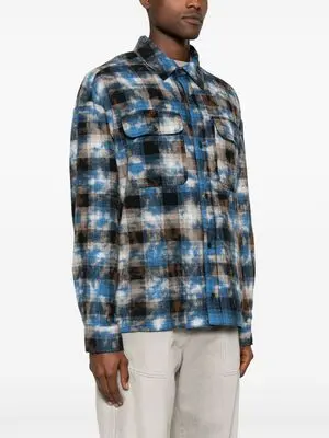 Palm Angels Check-pattern Shirt - Blue