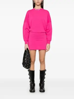 Palm Angels Curved-logo Mini Dress