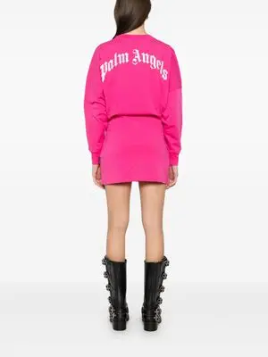 Palm Angels Curved-logo Mini Dress