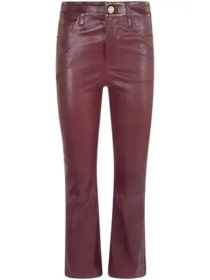 FRAME Leather Cropped Trousers