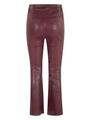 FRAME Leather Cropped Trousers