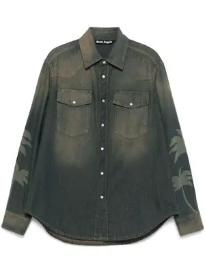 Palm Angels Palm-print Shirt - Brown