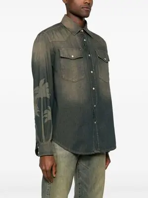 Palm Angels Palm-print Shirt - Brown