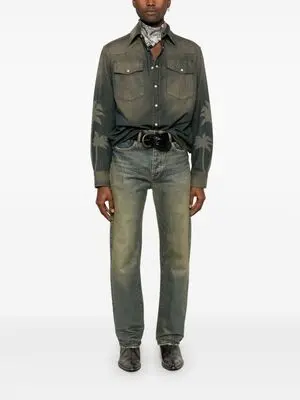 PURPLE BRAND Mid-rise Straight Jeans