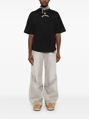 Palm Angels Curved-logo T-shirt - Black