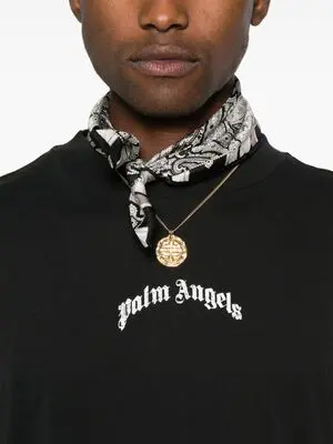Palm Angels Curved-logo T-shirt - Black