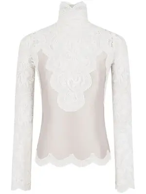 Rabanne Long-sleeve Lace Top
