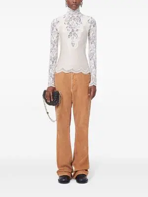 Rabanne Long-sleeve Lace Top
